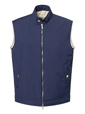 Eleventy Lightweight Shell Gilet - Blue