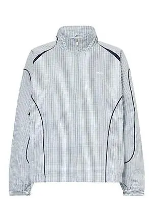 Obey Practice Check Windbreaker Jacket - Blue Plaid