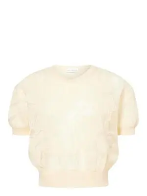 DRIES VAN NOTEN Lace Woven Cotton-Knit Jumper