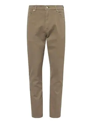 Dunhill Five-pocket Straight Cotton Twill Trousers - Drab