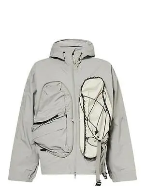 Oakley Woven Windbreaker Jacket With Backpack Motif - Cement