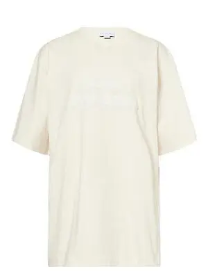 Stella McCartney Slogan Cotton T-shirt - Cream