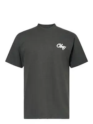 Obey Airbrushed Rose Graphic Cotton-jersey T-shirt - Black