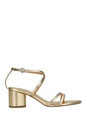 AeydĒ Mirella 65 Leather Sandals - Gold
