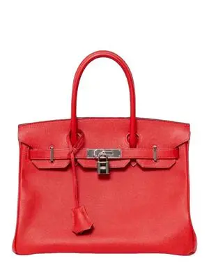 Hermès Birkin 30 Leather Handbag Red