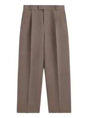 Cos Linen-blend Relaxed-fit Wide-leg Pants - Brown