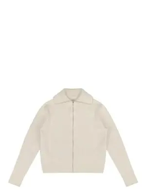 ENTIRE STUDIOS Knit Zip-up Jacket - Ivory