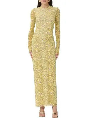 AFRM Didi Print Long Sleeve Maxi Dress Sunlight Tile