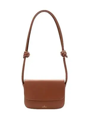 LA PORTEGNA Lucia Shoulder Bag With Knots - Brown