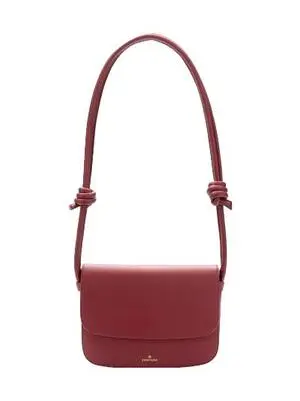 LA PORTEGNA Lucia Shoulder Bag With Knots - Cherry