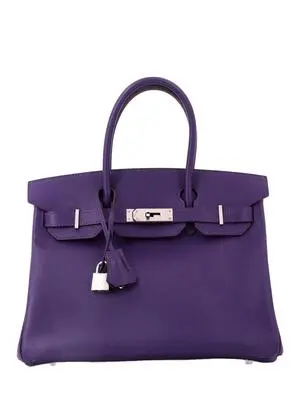 Hermès Birkin Handbag Purple Epsom With Palladium Hardware 30 - Iris