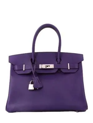 Hermès Birkin Handbag Purple Epsom With Palladium Hardware 30 - Iris