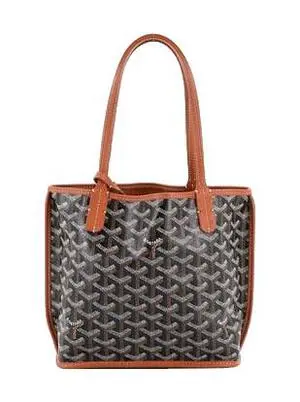 Goyard Anjou Reversible Tote Coated Canvas Mini Brown