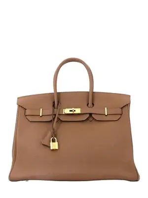 HERMÈS Birkin Handbag Brown Togo 35