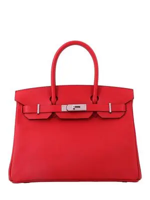 Hermès Birkin Handbag Epsom With Palladium Hardware 30 - Red