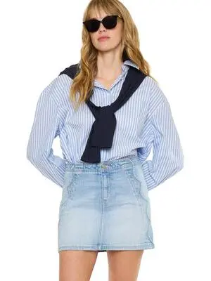 KANCAN Giaa Mid-rise Denim Skirt - Medium Wash