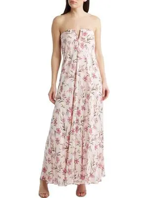 PARKER The Emerson Floral Strapless Maxi Dress
