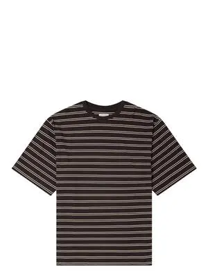 KAPTAIN SUNSHINE Striped Cotton-jersey T-shirt - Brown