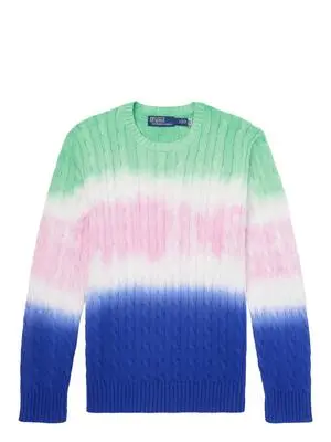Polo Ralph Lauren Dégradé Cable-knit Cotton Sweater - Multi