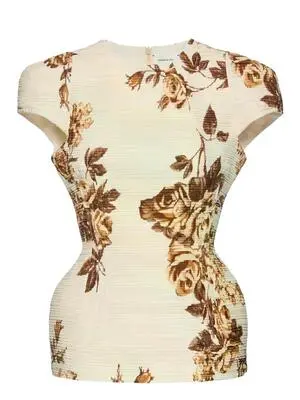 Magda Butrym Floral Print Blouse - Neutrals