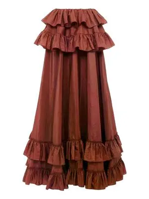Chloé Ruffled Maxi Skirt - Pink