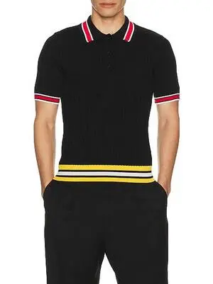ENTIRE STUDIOS Ribbed Polo - Inferno