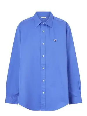 Aimé Leon Dore Logo-embroidered Oversized Shirt - Blue