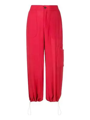 Fabiana Filippi Elasticated Cropped Trousers - Red