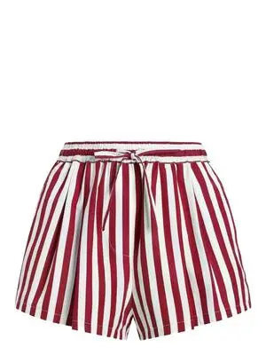 Dolce & Gabbana Striped Drawstring Shorts - Red