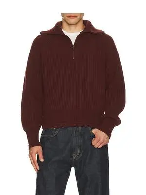 ENTIRE STUDIOS Blimp Quarter Zip Sweater - Bean