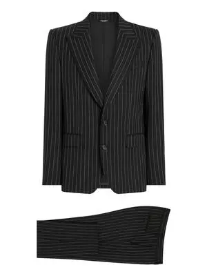 Dolce & Gabbana Single-breasted Pinstripe Stretch Wool Sicily-fit Suit - Multicolor