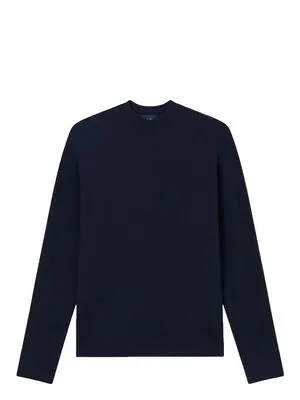 Giorgio Armani Cashmere And Silk Crew-neck Jumper - Navy