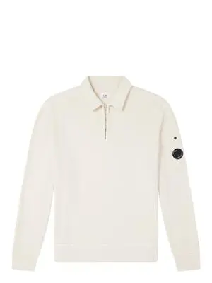 C.P. COMPANY Cotton Half-zip Sweater - Neutrals