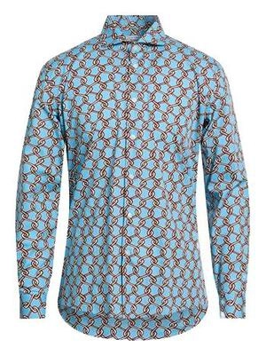 DANIELE ALESSANDRINI Shirt Size Cotton - Azure