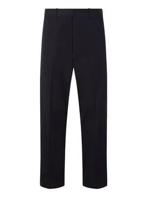 KAPTAIN SUNSHINE Buckleback Straight-leg Cotton-gabardine Suit Trousers - Blue