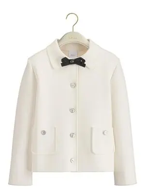 Dior Cropped Jacket - Ecru Technical Knit