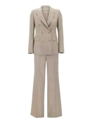 Tagliatore Pinstripe Pattern Double-breasted Suit - Neutrals