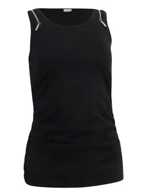 Michael Kors Zip-detail Tank Top - Black