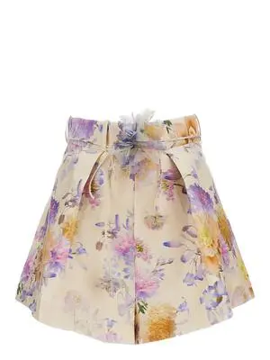 Zimmermann Luna Tuck Shorts - Multicolor