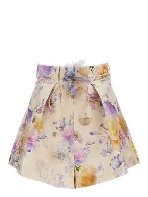 Zimmermann Luna Tuck Shorts - Multicolor
