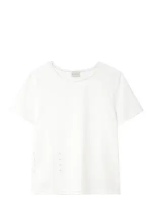 DEIJI STUDIOS Pinch Gathered Organic Cotton-jersey T-shirt - White