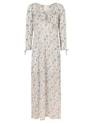Anna Sui Calico Floral-print Jersey Midi Dress - Multi