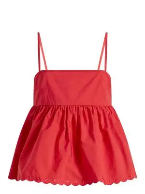 Cecilie Bahnsen Selena Top - Red