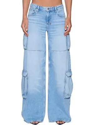 Ksubi Dropout Low Rise Cargo Jean - Denim