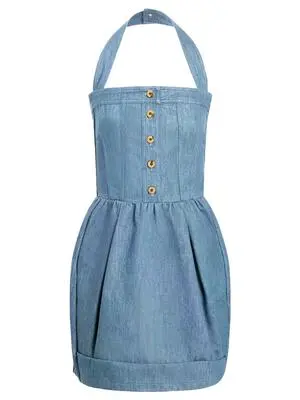 PATOU Corset Denim Mini Dress