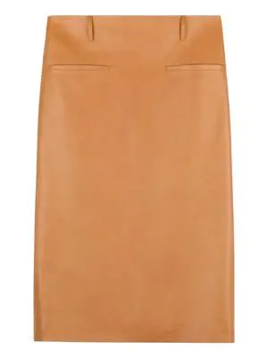TOD'S Leather Skirt - Orange