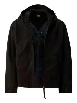C.P. COMPANY Hooded Zip Jacket - Black