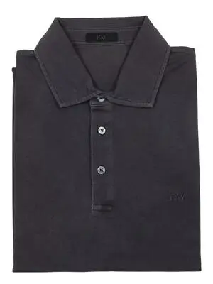 FAY Logo-embroidery Polo Shirt - Grey