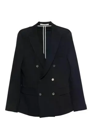 PAOLO PECORA Double-breasted Jacket - Blue