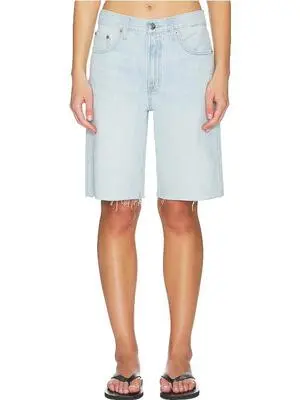 PISTOLA Nolan Relaxed Straight Cut Off Shorts - Blue